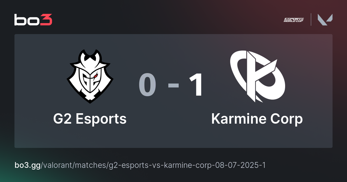 G2 Esports vs Karmine Corp - Valorant ao vivo – bo3.gg