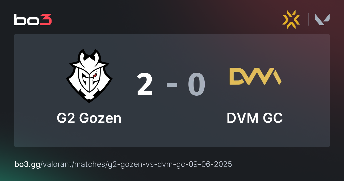 G2 Gozen vs DVM GC - Valorant – bo3.gg