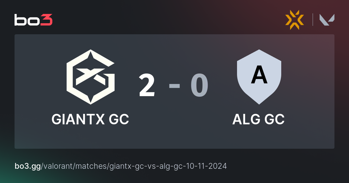 GIANTX GC vs ALG GC - Valorant – bo3.gg