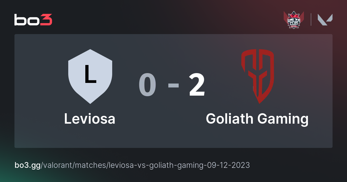 Leviosa vs Goliath Gaming - Valorant – bo3.gg