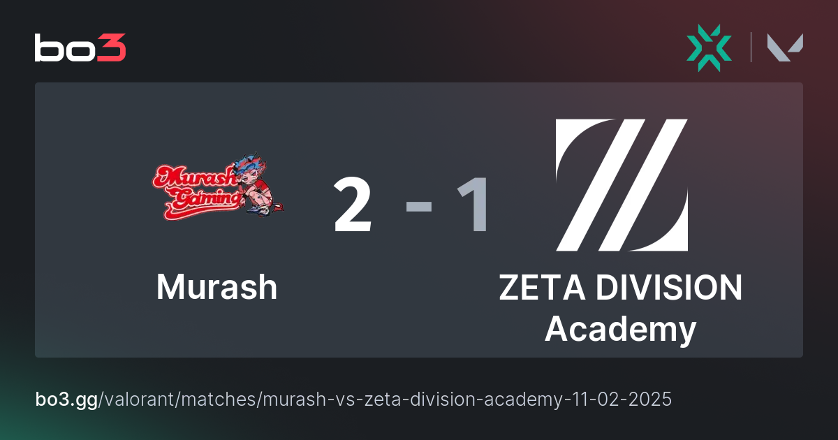 Murash Gaming vs ZETA DIVISION Academy - Valorant – bo3.gg
