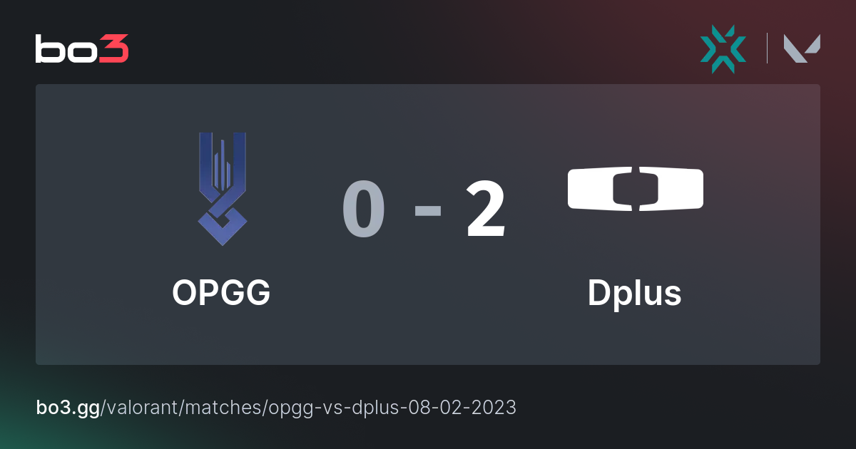 OPGG vs Dplus - Valorant – bo3.gg