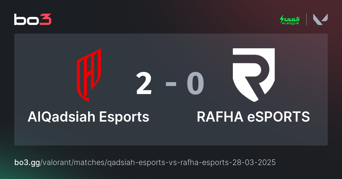 AlQadsiah Esports vs RAFHA eSPORTS - Valorant – bo3.gg
