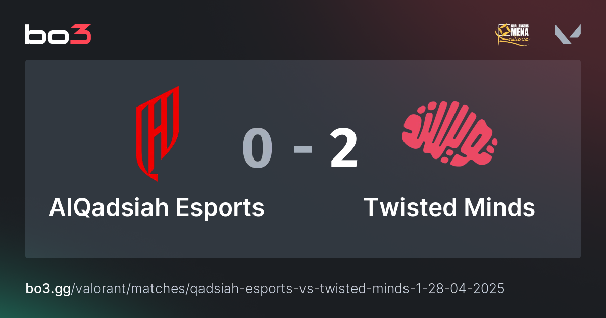 AlQadsiah Esports vs Twisted Minds - Valorant – bo3.gg