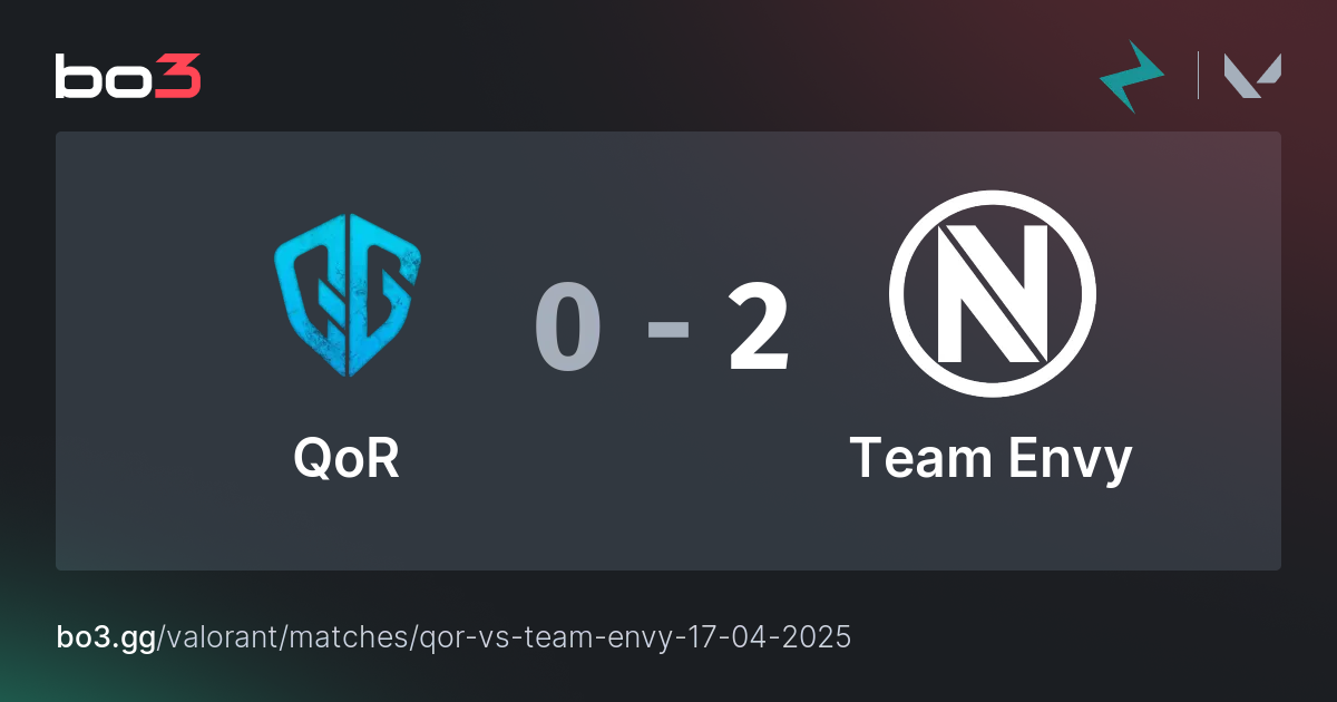 QoR vs Team Envy - Valorant – bo3.gg