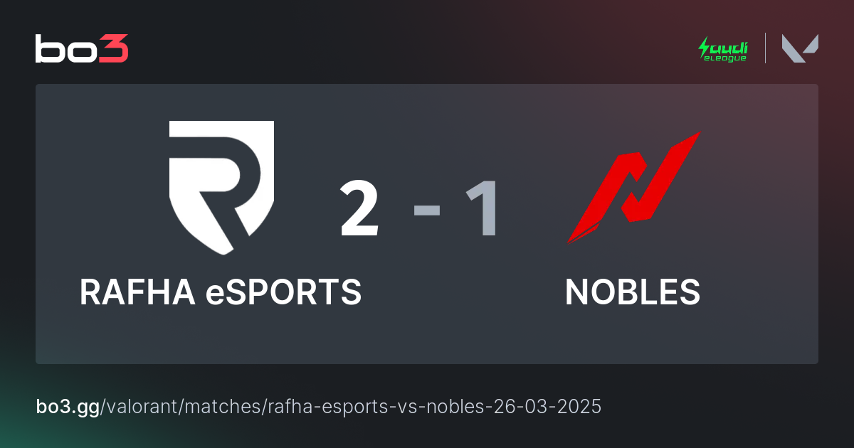 RAFHA eSPORTS vs NOBLES - Valorant – bo3.gg