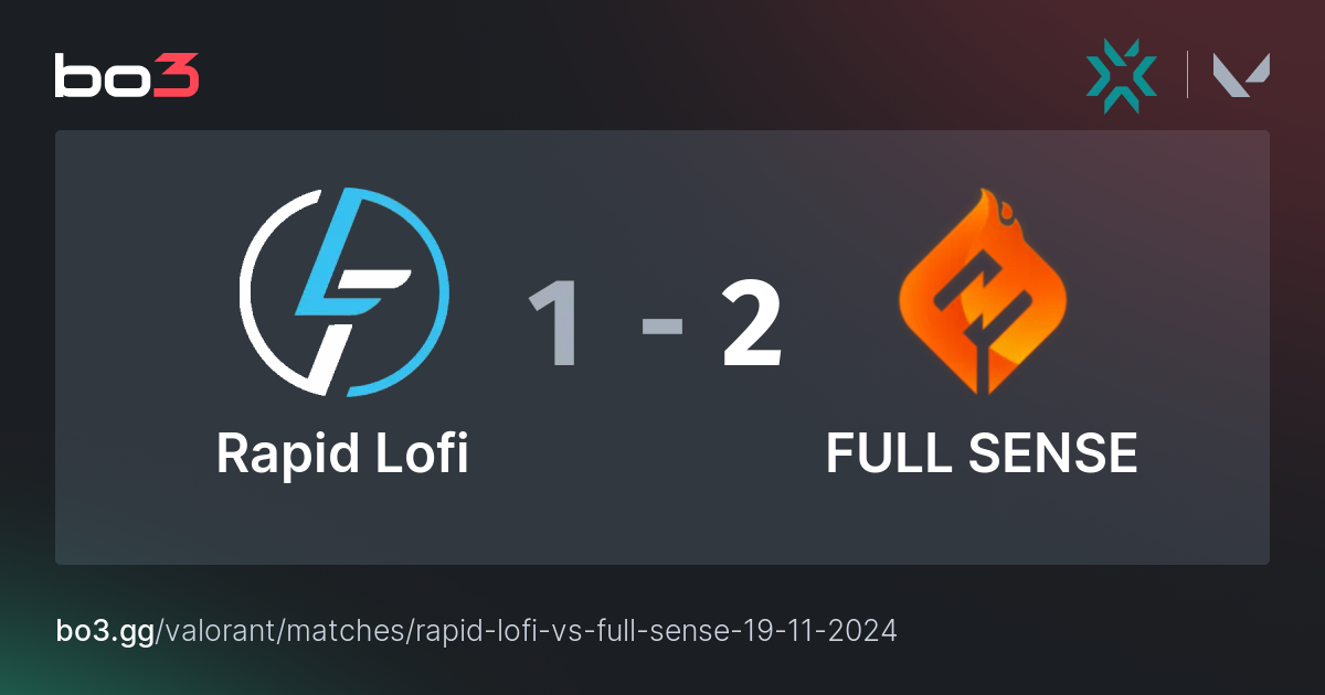 Rapid Lofi vs FULL SENSE - Valorant – bo3.gg