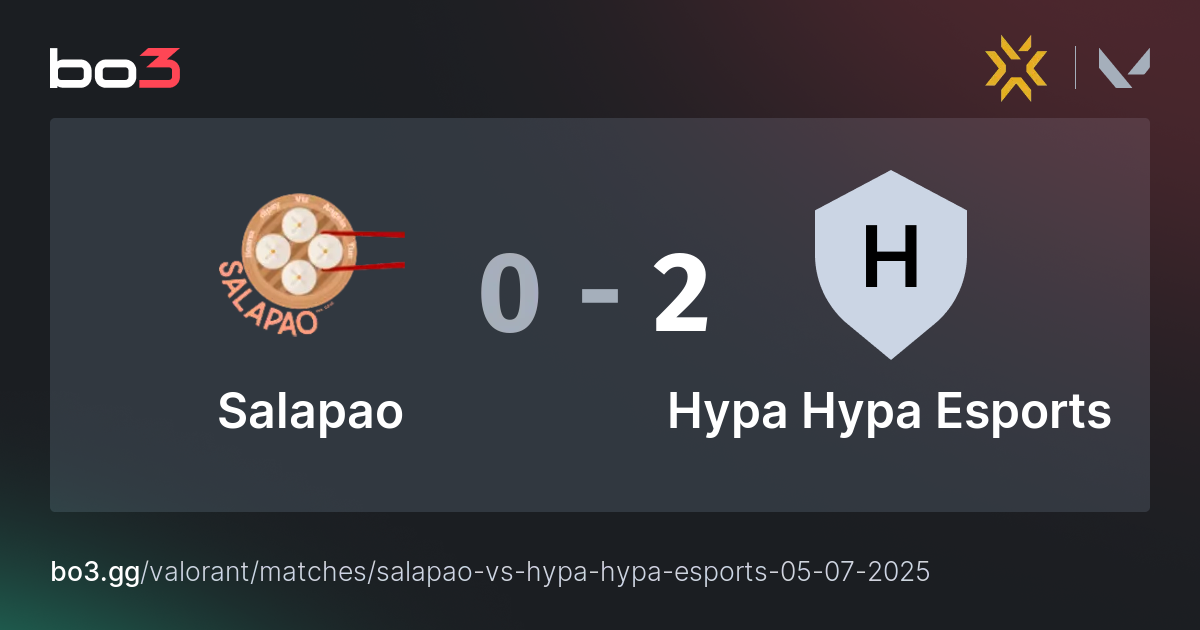 Salapao vs Hypa Hypa Esports - Valorant – bo3.gg