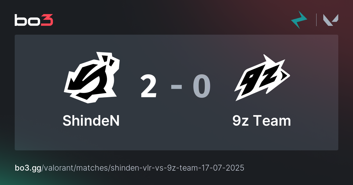ShindeN vs 9z Team - Valorant – bo3.gg