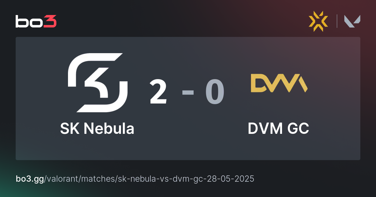SK Nebula vs DVM GC - Valorant Live – bo3.gg