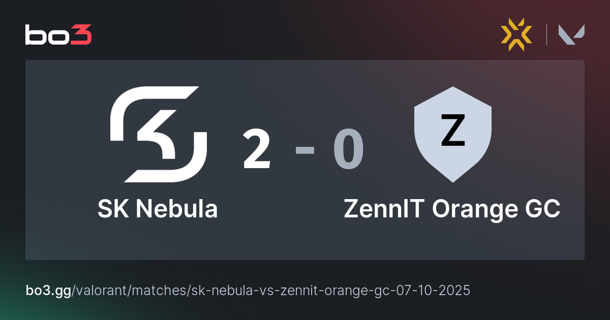 SK Nebula vs ZennIT Orange GC - Valorant – bo3.gg