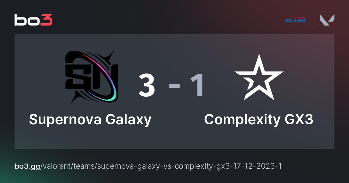 Supernova x Pals vs Complexity GX3 - Valorant – bo3.gg