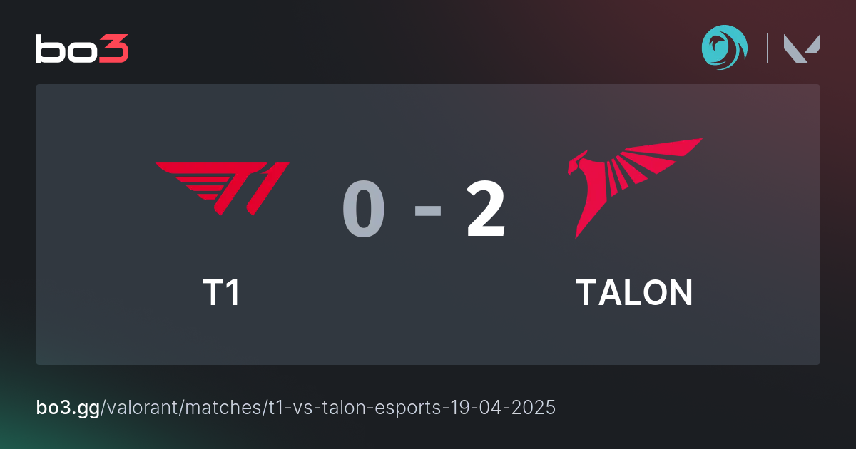 T1 vs TALON - Valorant – bo3.gg
