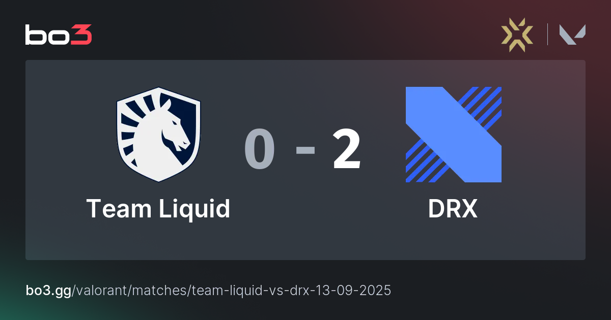 Team Liquid vs DRX - Valorant ao vivo – bo3.gg