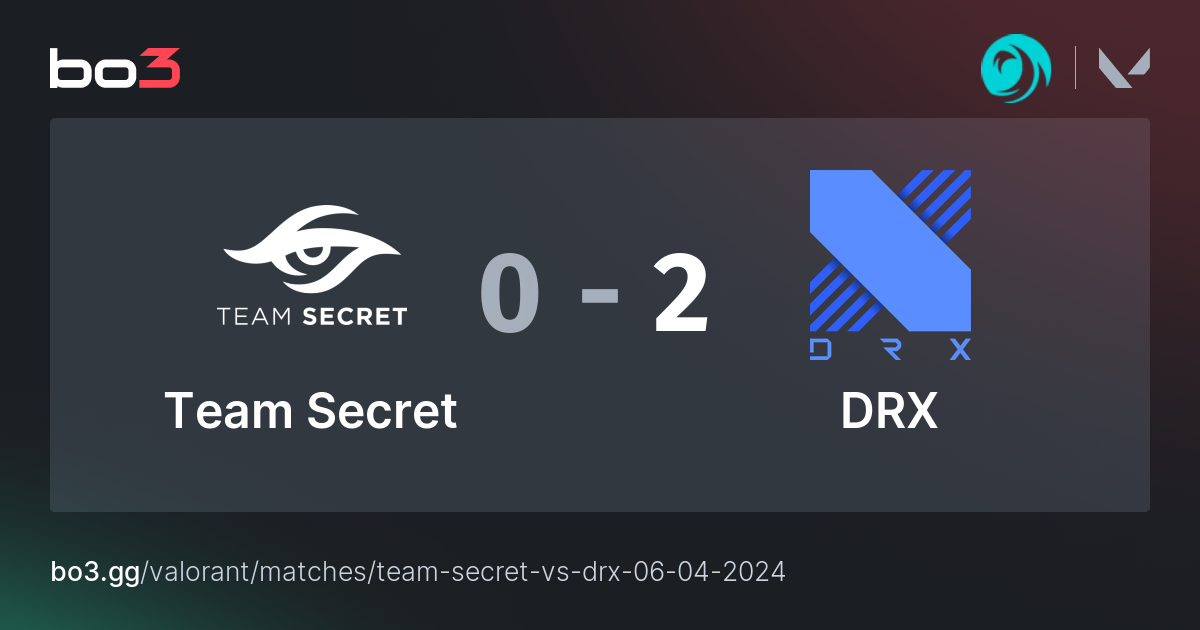 Team Secret vs DRX - Valorant – bo3.gg