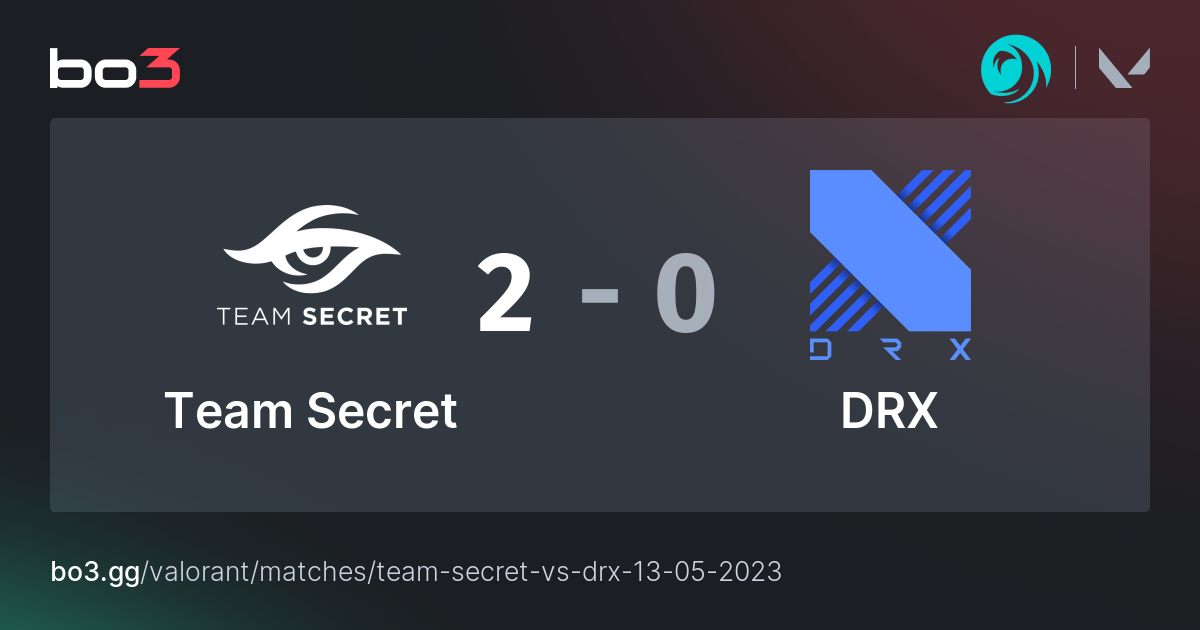 Team Secret vs DRX - Valorant – bo3.gg
