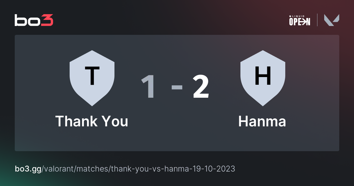 Thank You vs Hanma - Valorant – bo3.gg