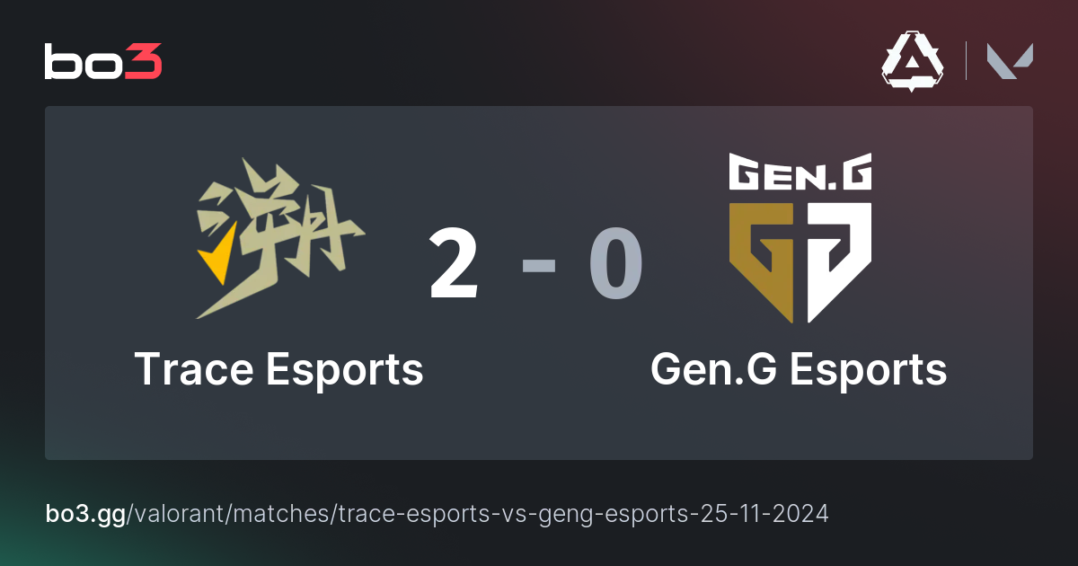 Trace Esports vs Gen.G Esports - Valorant – bo3.gg