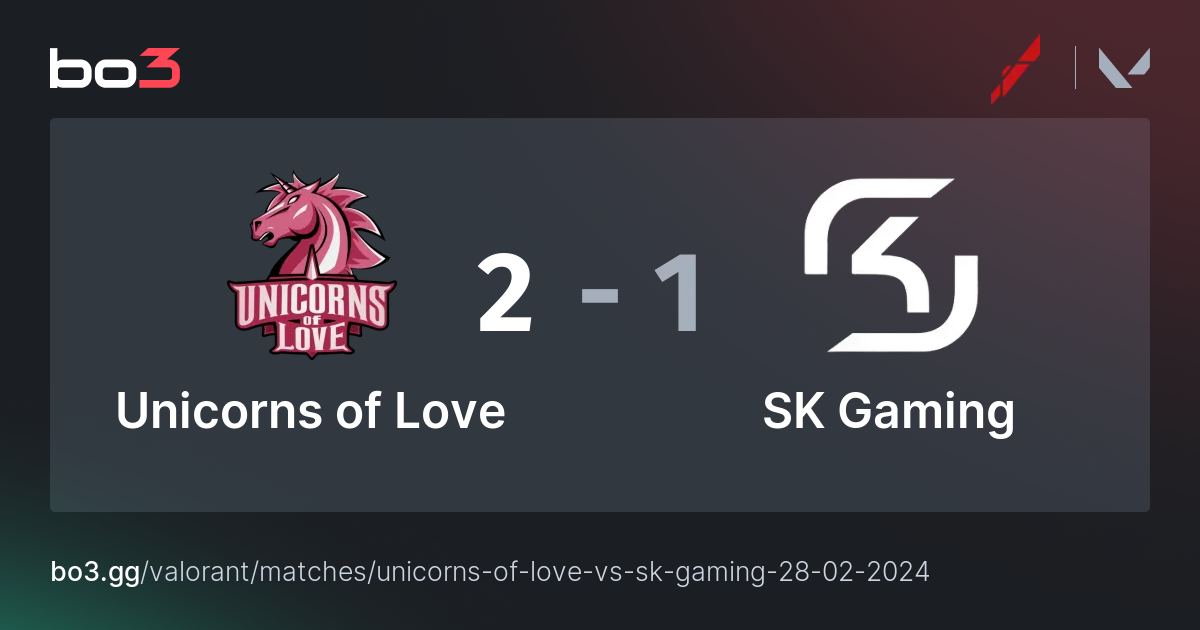 Unicorns of Love vs SK Gaming - Valorant – bo3.gg