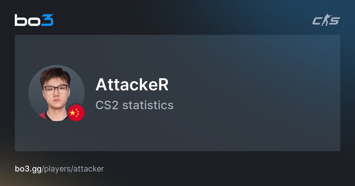 AttackeR (Yuanzhang Sheng) CS2 Stats – TYLOO