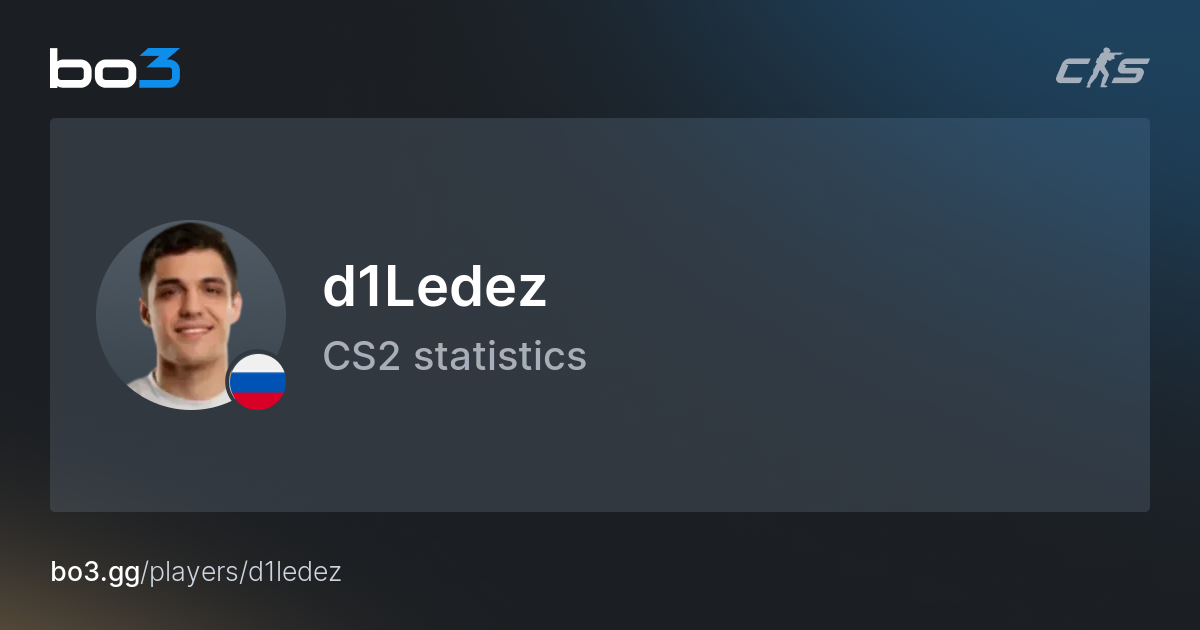 d1Ledez (Daniil Kustov) CS2 Stats – BetBoom