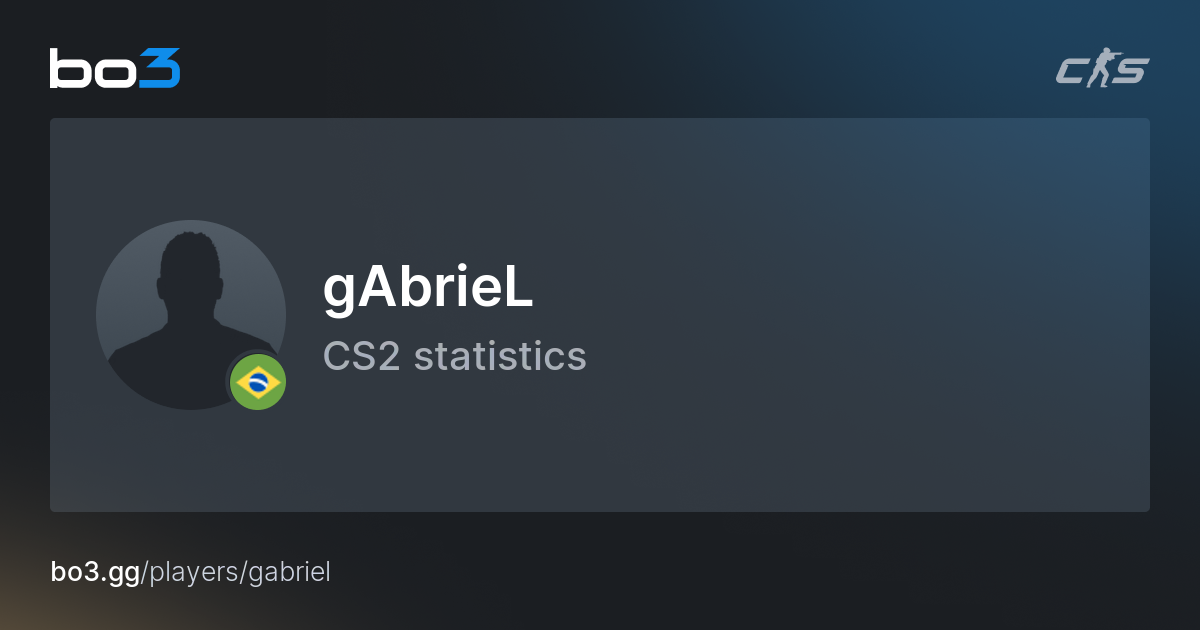 gAbrieL (Gabriel Estevam) CS2 Stats