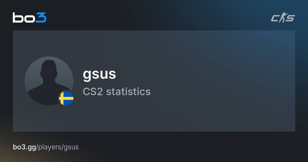 gsus (Marcus Peltokorpi) CS2 Stats – Oreshkins