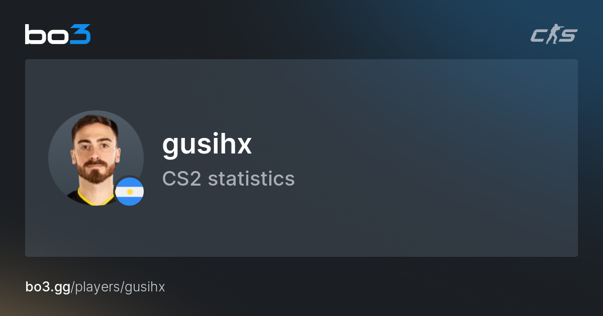 gusihx (Nicolas Rovira) CS2 Stats – Bounty Hunters