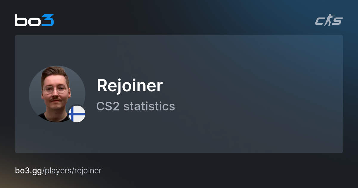 Rejoiner (Topias Liikola) CS2 統計 – ex-UHKA eSports