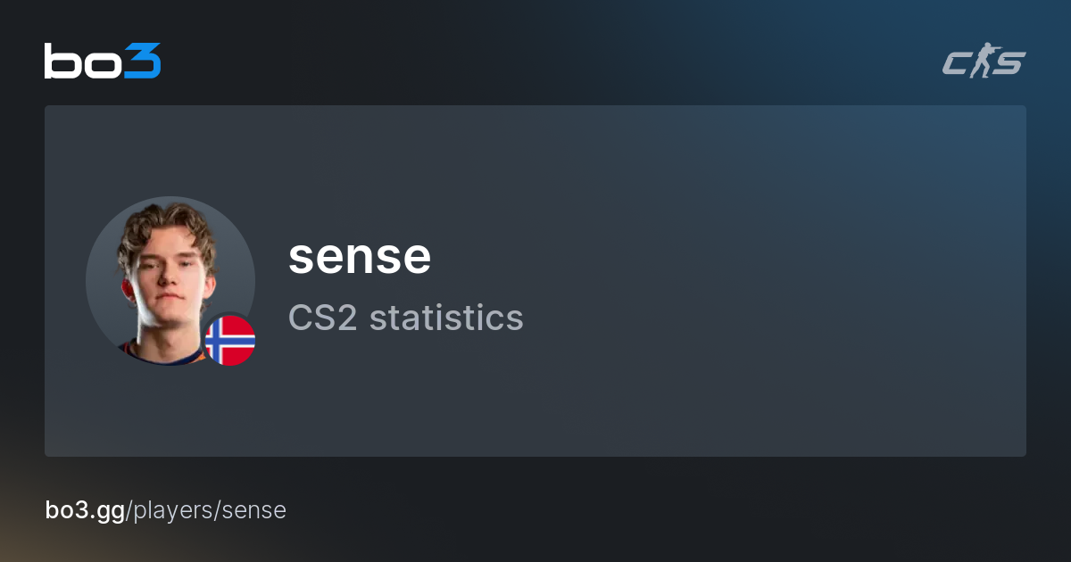 sense (Ådne Fredriksen) CS2 Stats – Nordix