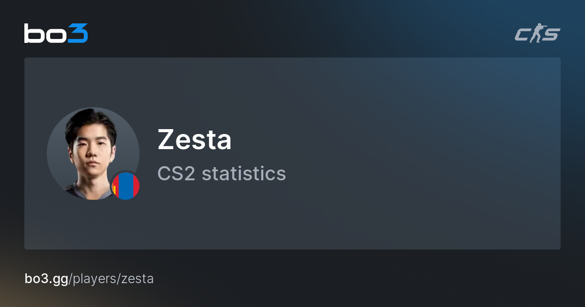 Zesta (Munkhsaikhan Erdenebaatar) CS2 Stats – ATOX