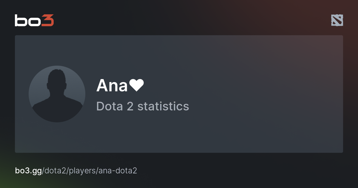 Ana ( ) Dota 2 Stats & news