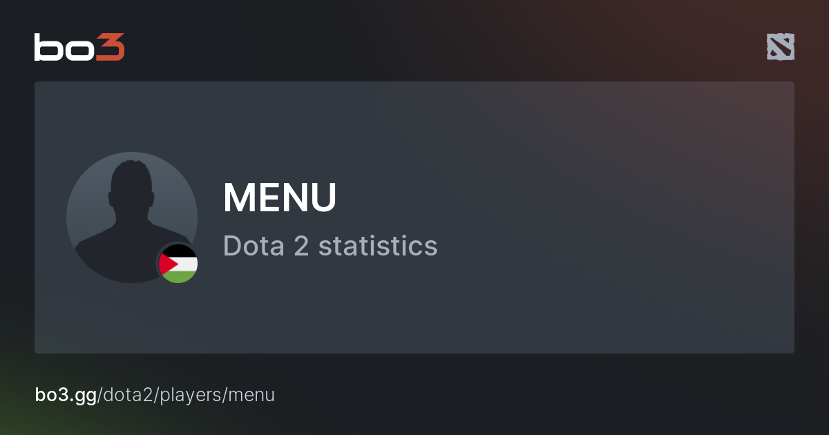 MENU Dota 2 stats, performance, matches & news
