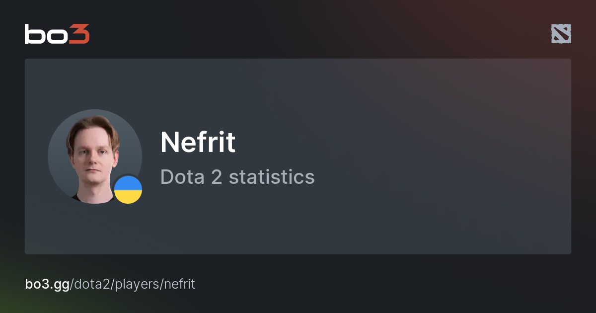 Nefrit Dota 2 stats, performance, matches & news