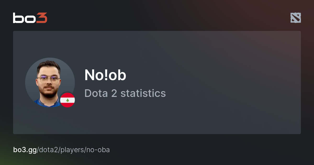 No!ob (Tony Assaf) Dota 2 Stats & news – Nigma Galaxy