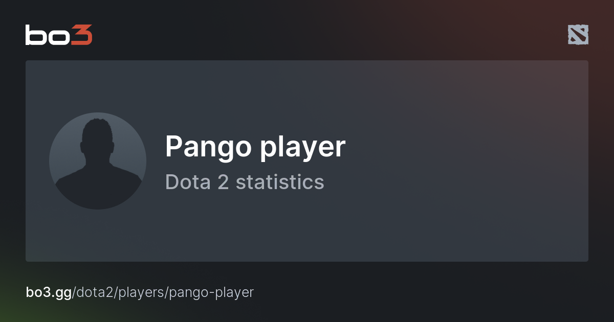 Pango player ( ) Dota 2 Stats & news