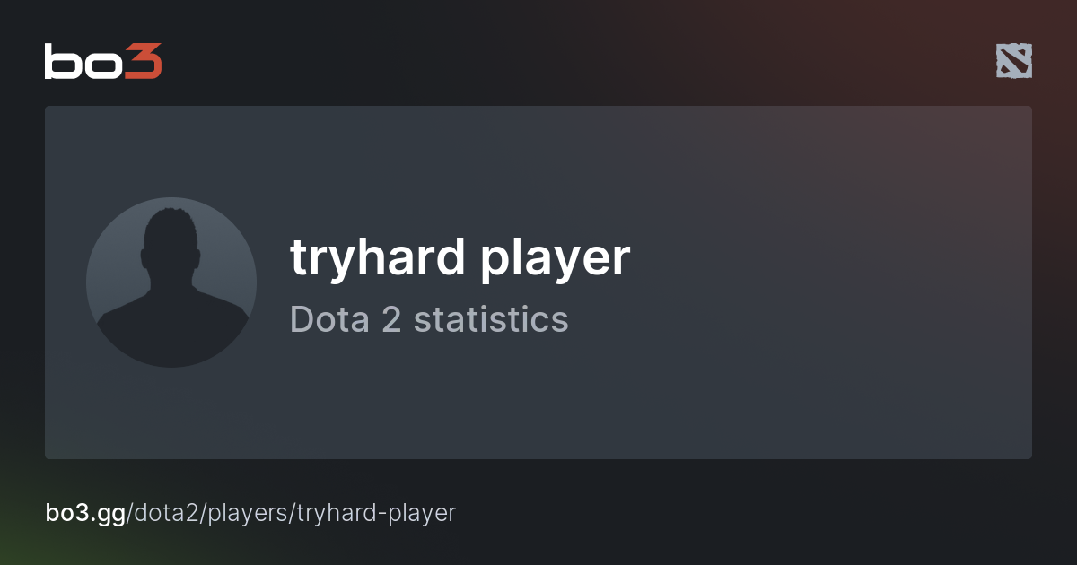 tryhard player Dota 2 stats, performance, matches & news