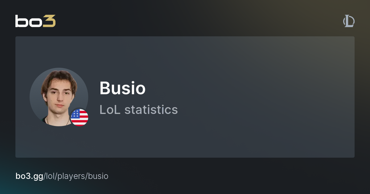 Busio (Alan Cwalina) LoL Stats & news – FlyQuest