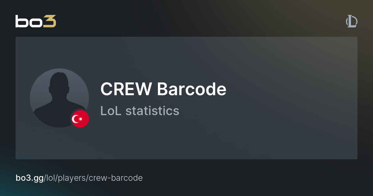 CREW Barcode ( ) LoL Stats & news – YouthCREW Esports