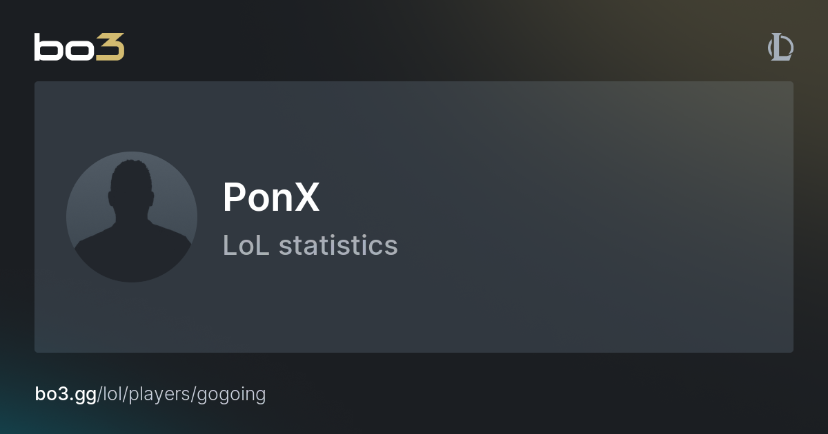 PonX stats, performance, matches & news
