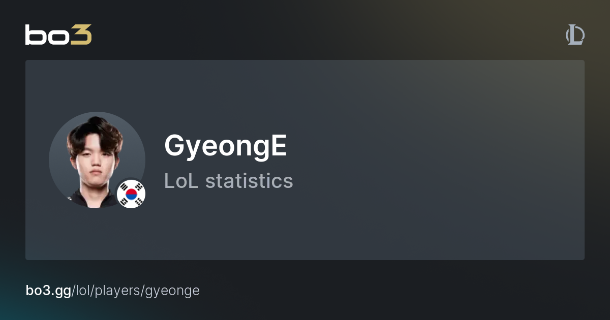 GyeongE (Yoon Ha-gyeong) LoL Stats & news