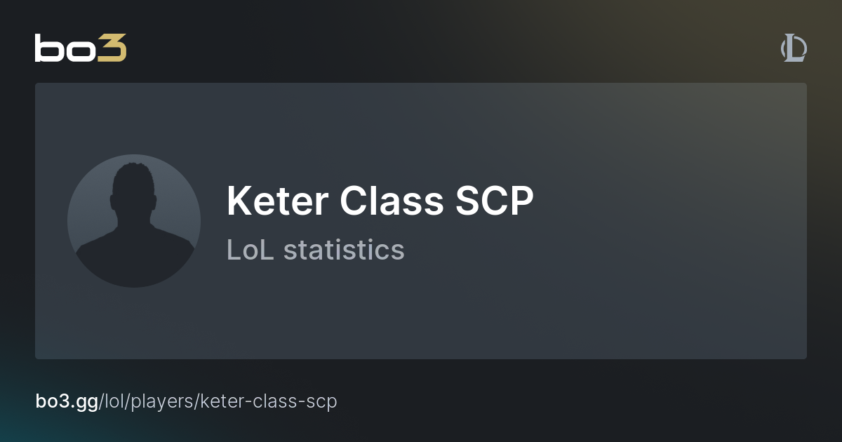 Keter Class SCP (Marquez Speller) LoL Stats & news – Straw Hat Crew