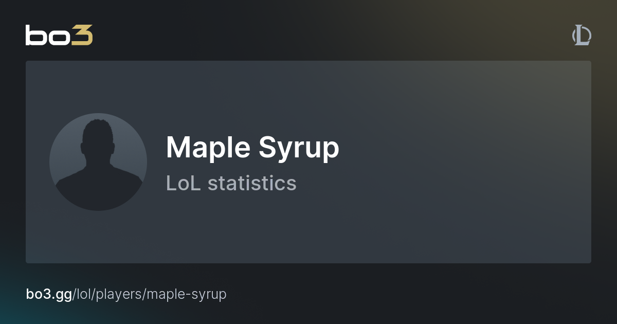 Maple Syrup ( ) LoL Stats & news – FURY Global