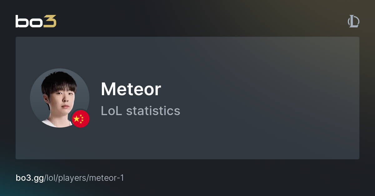 Meteor (Zeng Guo-Hao) LoL Stats & news – LGD Gaming