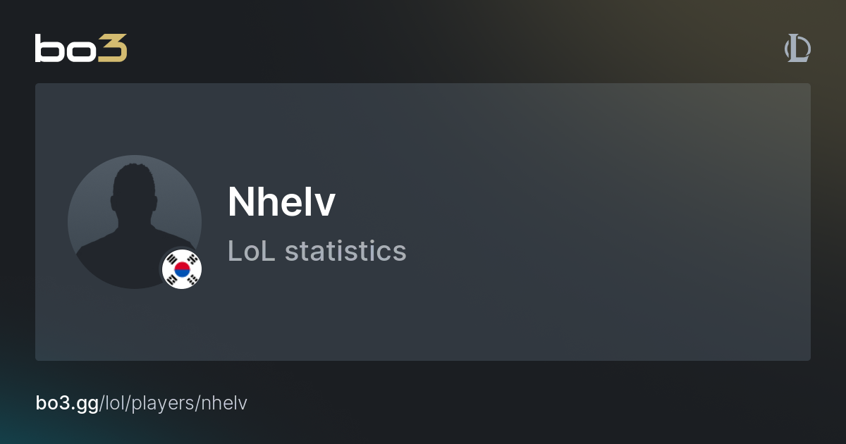 Nhelv (Lee Hyo-jae) LoL Stats & news