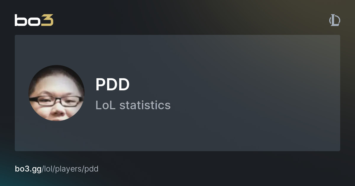 PDD (Liu Mou) LoL Stats & news