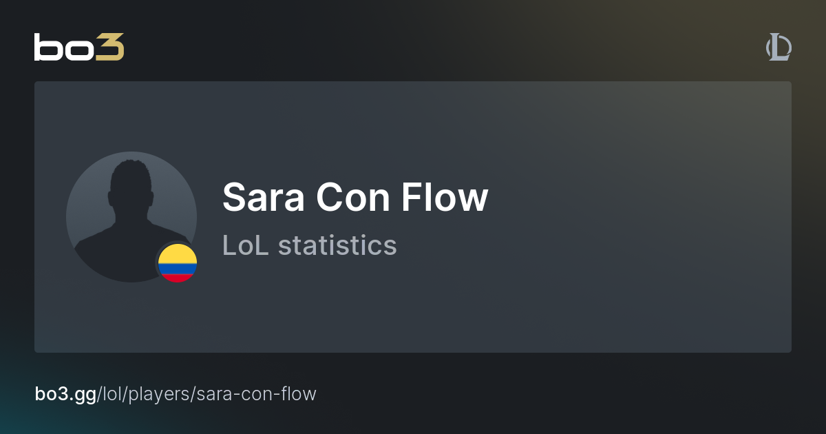 Sara Con Flow (Frida Baños Peredo) LoL Stats & news