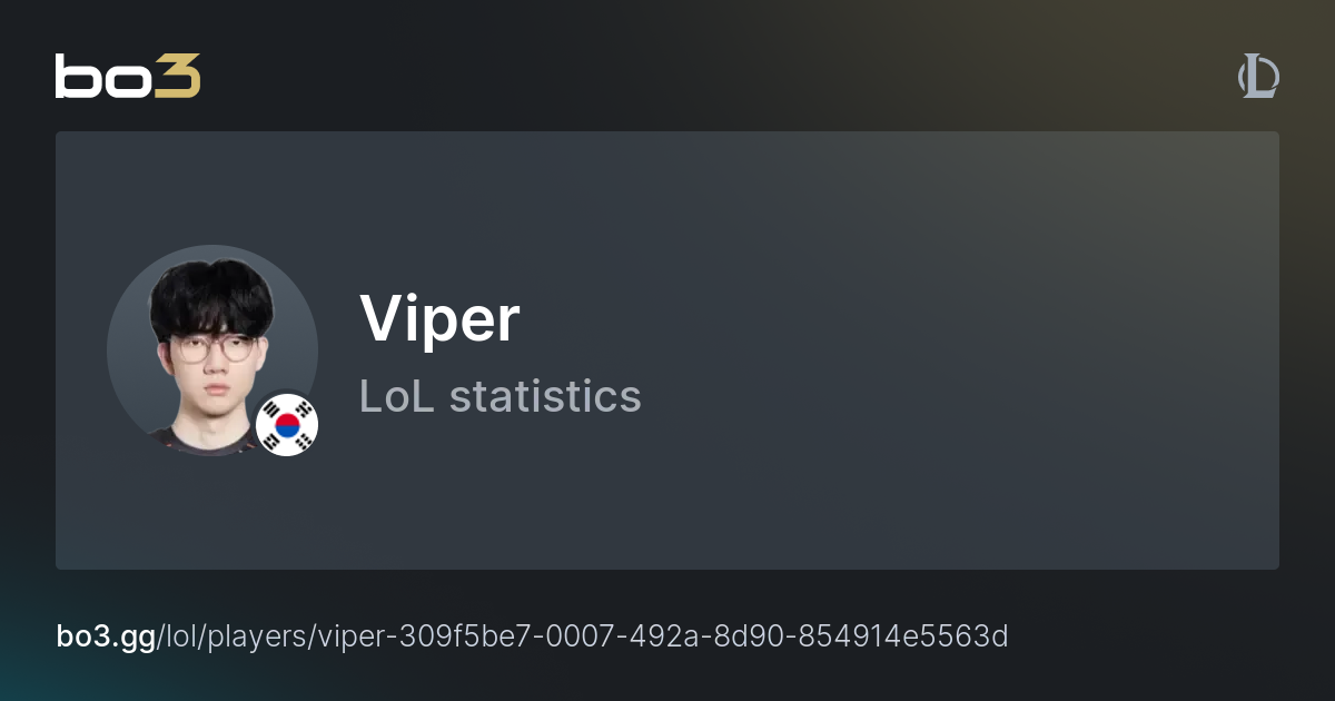 Viper (Park Do-hyeon) LoL Stats & news – Hanwha Life Esports