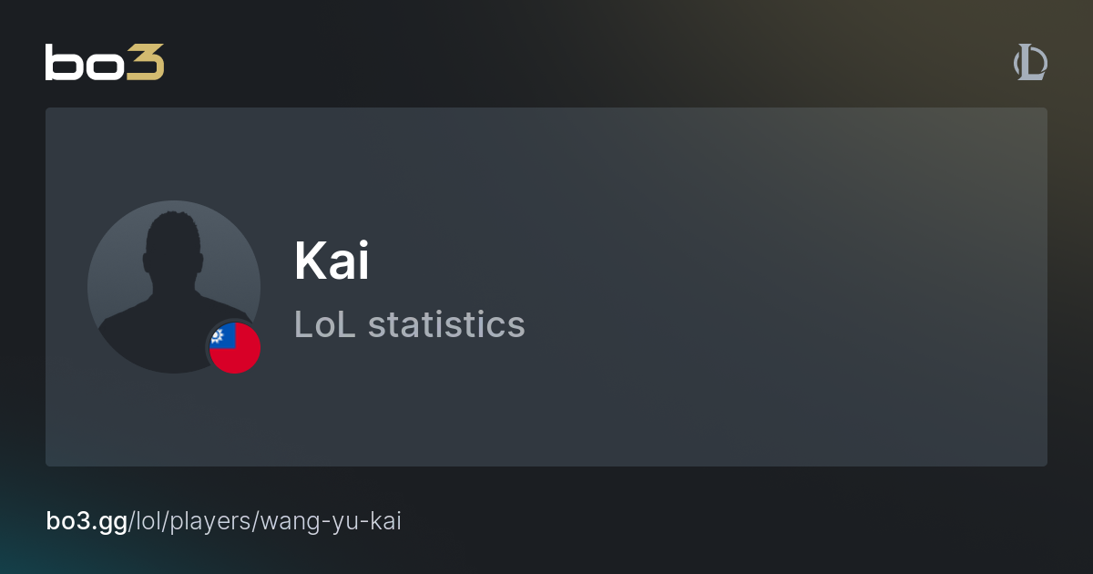 Kai (Wang Yu-Kai) LoL Stats & news