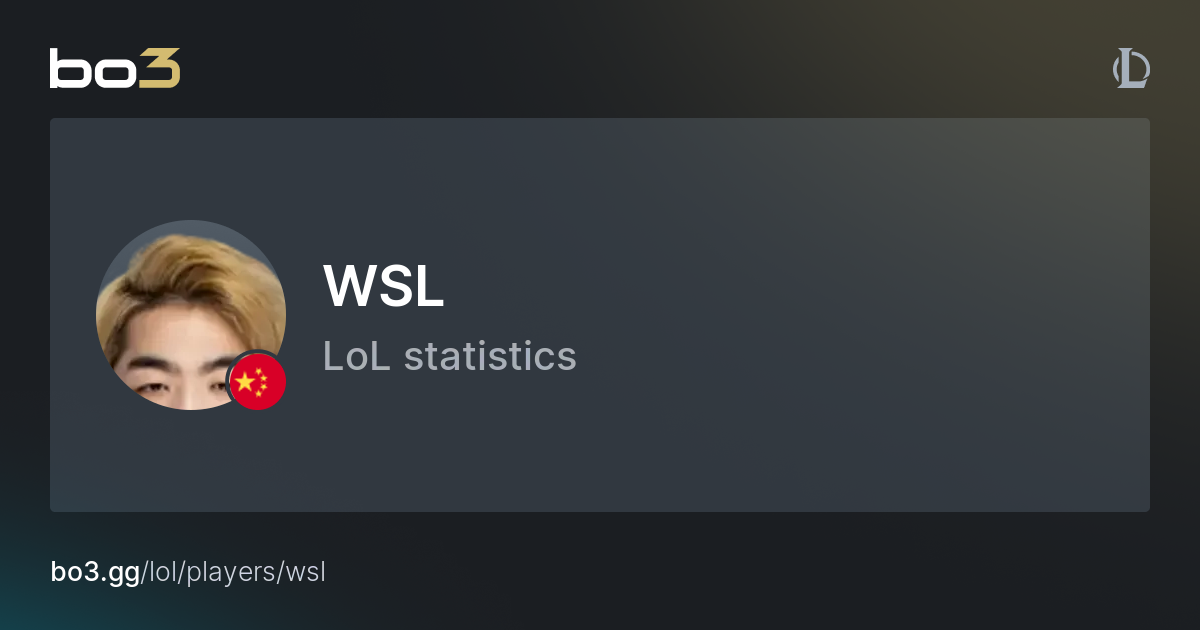 WSL (Le Shao Wei) LoL Stats & news – Dewish Team